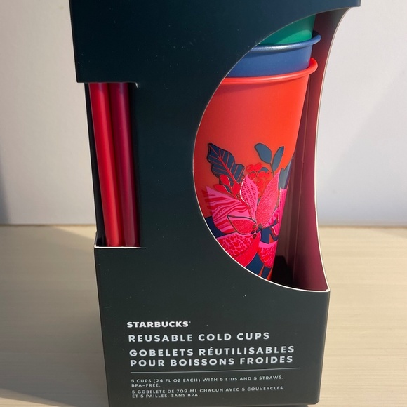 Starbucks | Dining | Starbucks 5 Reusable Cold Cups Limited Edition ...